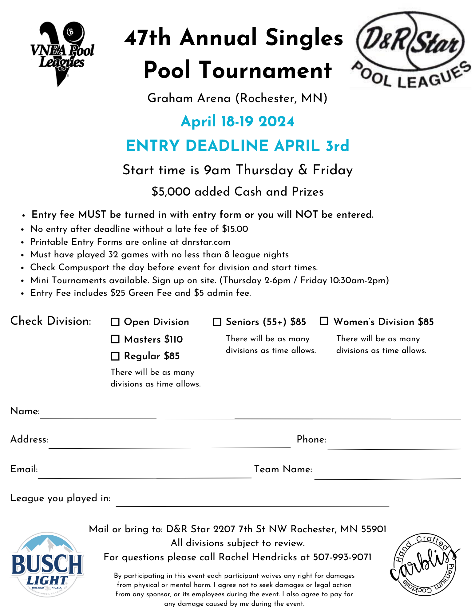 Pool Leagues | D&R Star