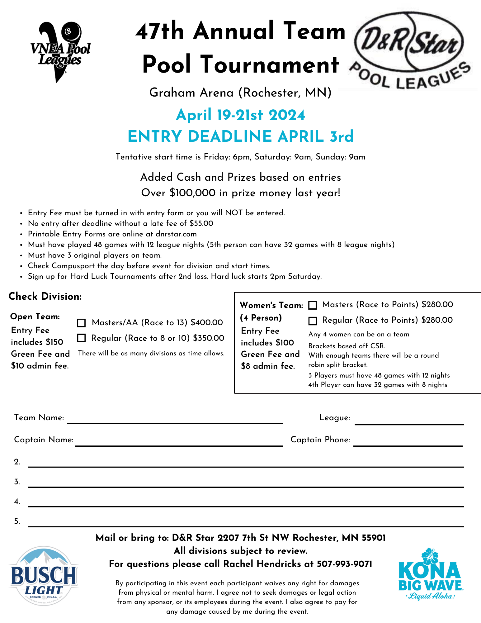 Pool Leagues | D&R Star